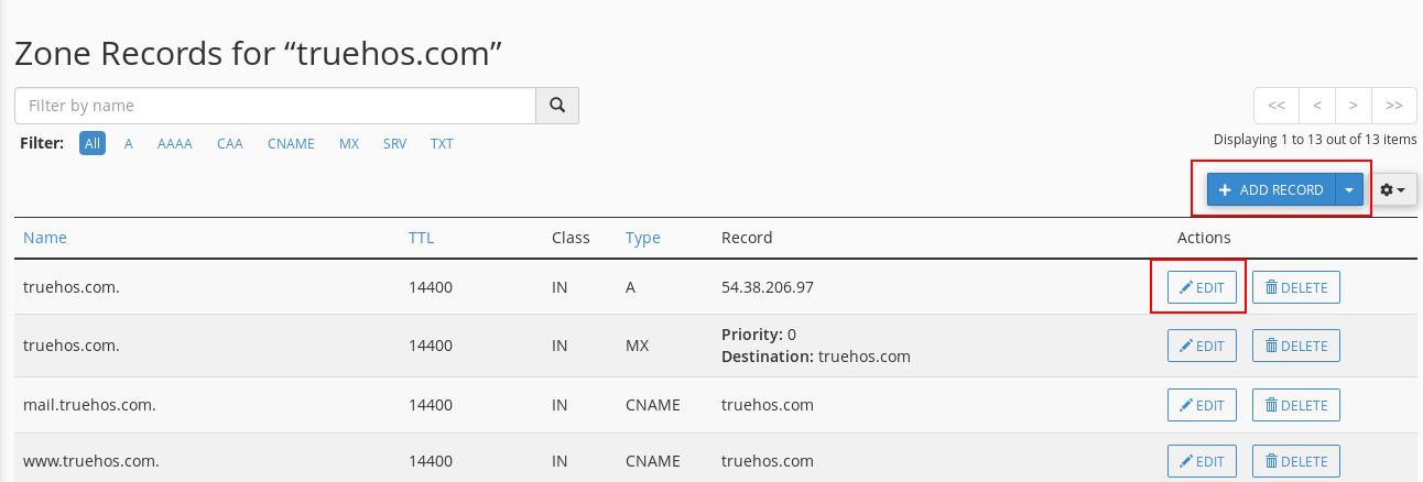 How to manage DNS records in cPanel