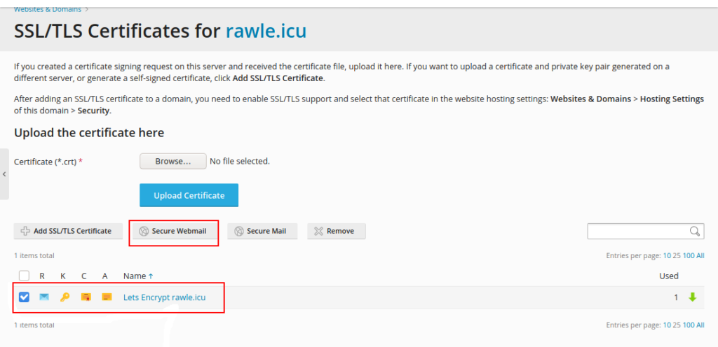 How to secure webmail in Plesk