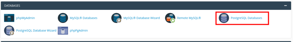 How to Create a PostgreSQL Database in the Cpanel