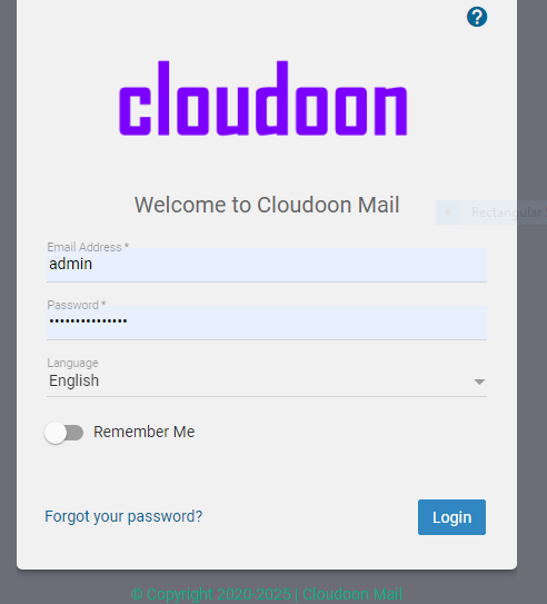 Cloudoon email setup