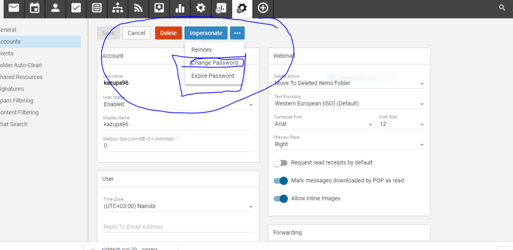 Cloudoon email setup