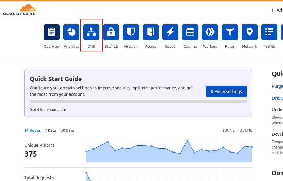 How to Change A record for your domain at Cloudflare