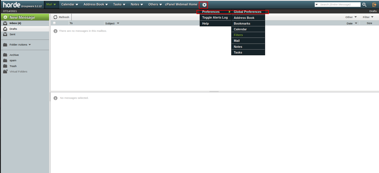 How to change the time zone in webmail – Support