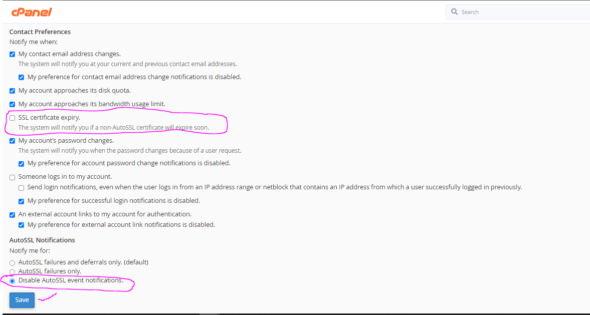 How To Disable Autossl Email Notifications From Cpanel Support