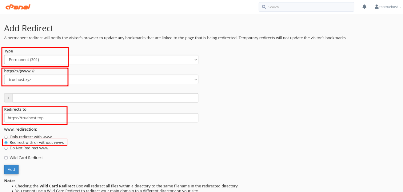 How To Set Up a 301 Redirect in the cPanel