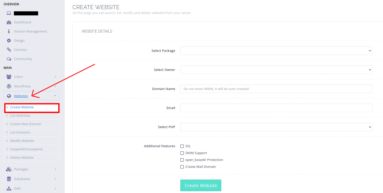 How to add a domain/subdomain on CyberPanel