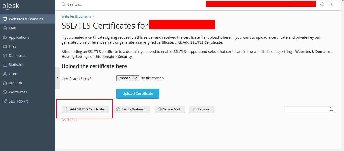 How To Install A Premium Ssl Certificate On Windows Hosting Plesk