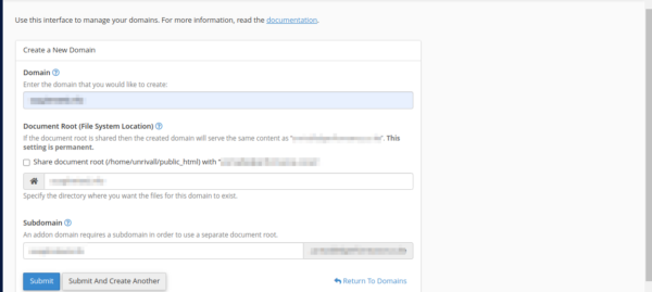 How To Add An Addon Domain On Jupiter Theme Cpanel