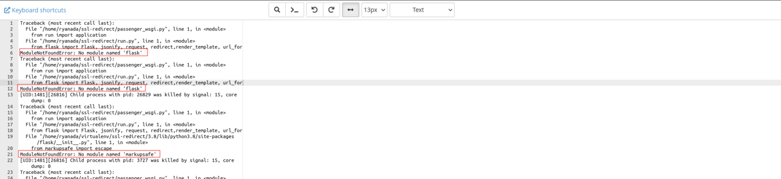 How To View Errors On A Pythonnodejs App In Cpanel