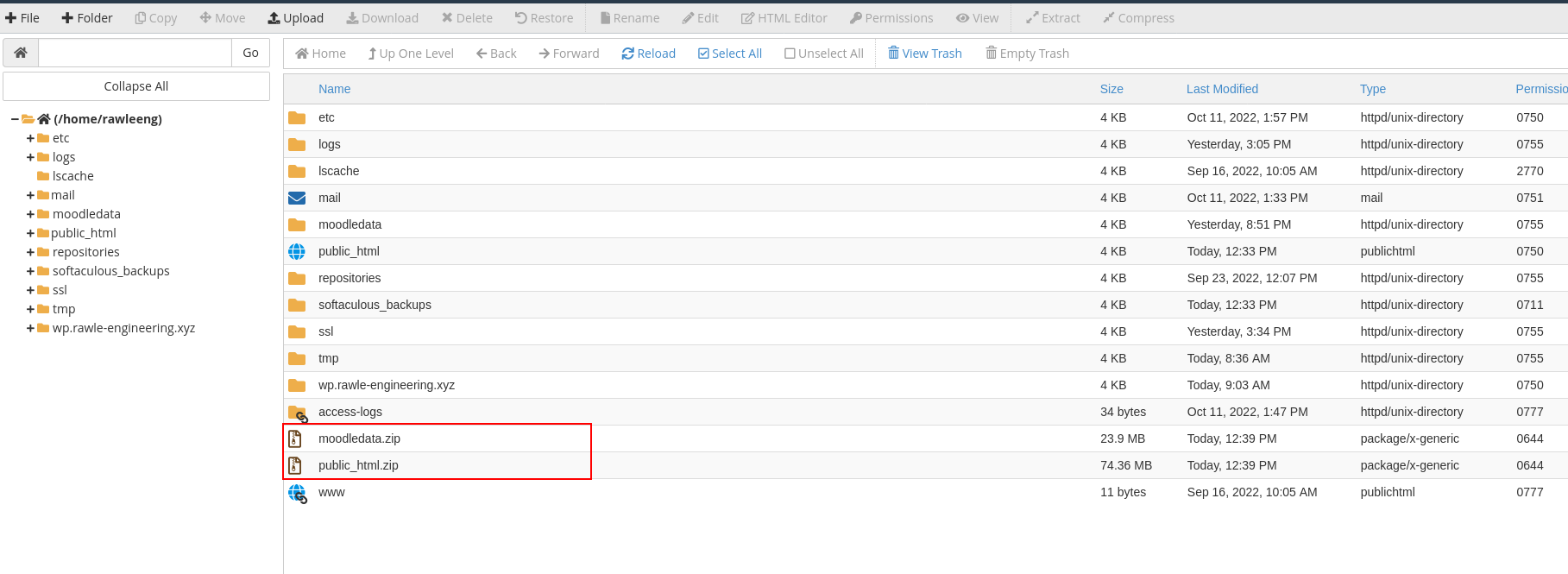 How to Backup a Moodle Website – Support