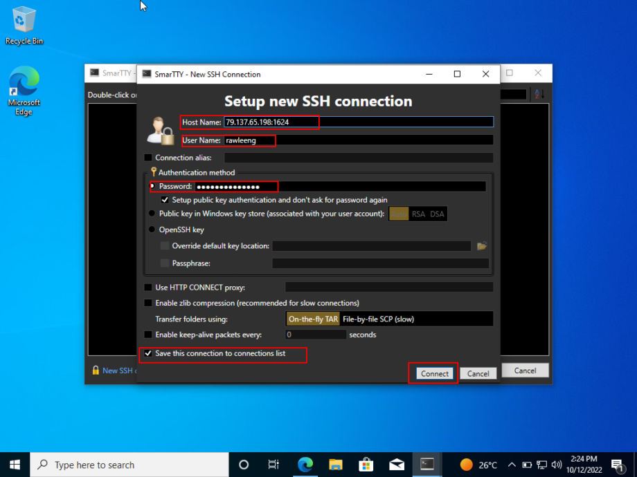 How To Use SmarTTY for SSH access.