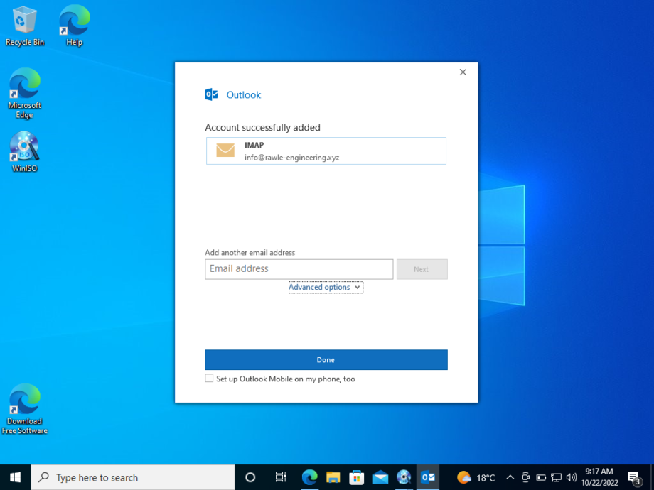 How to Connect Your Webmail Email to Microsoft Outlook 2019