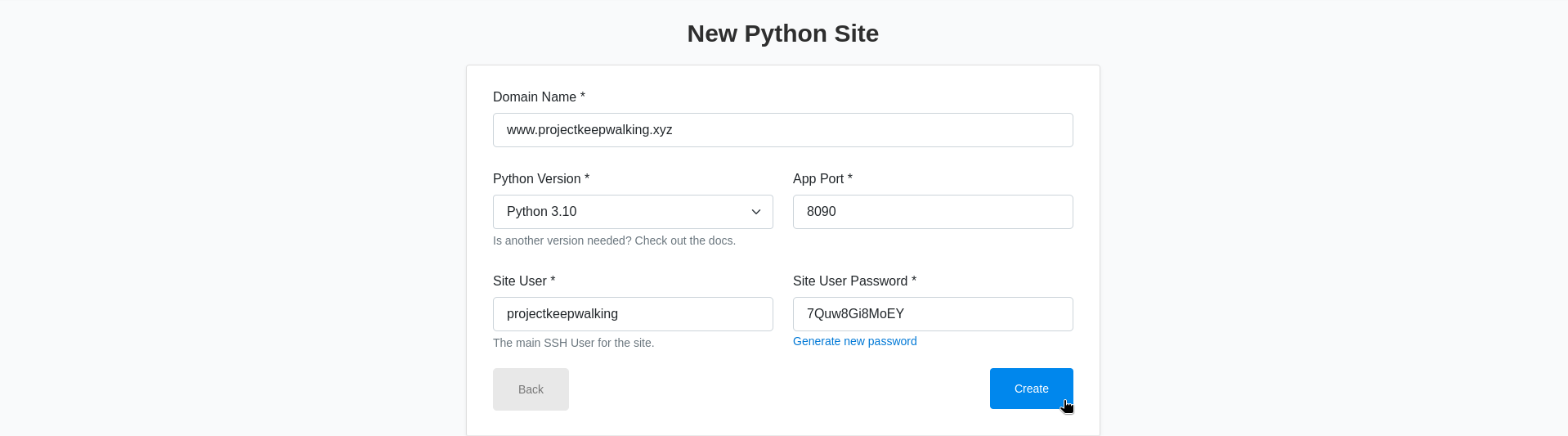 Deploy Django Python App On Cloudpanel