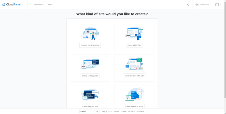 Create a WordPress site on CloudPanel.